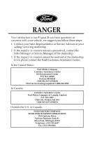 Ford Ranger owner's manual - StartMyCar